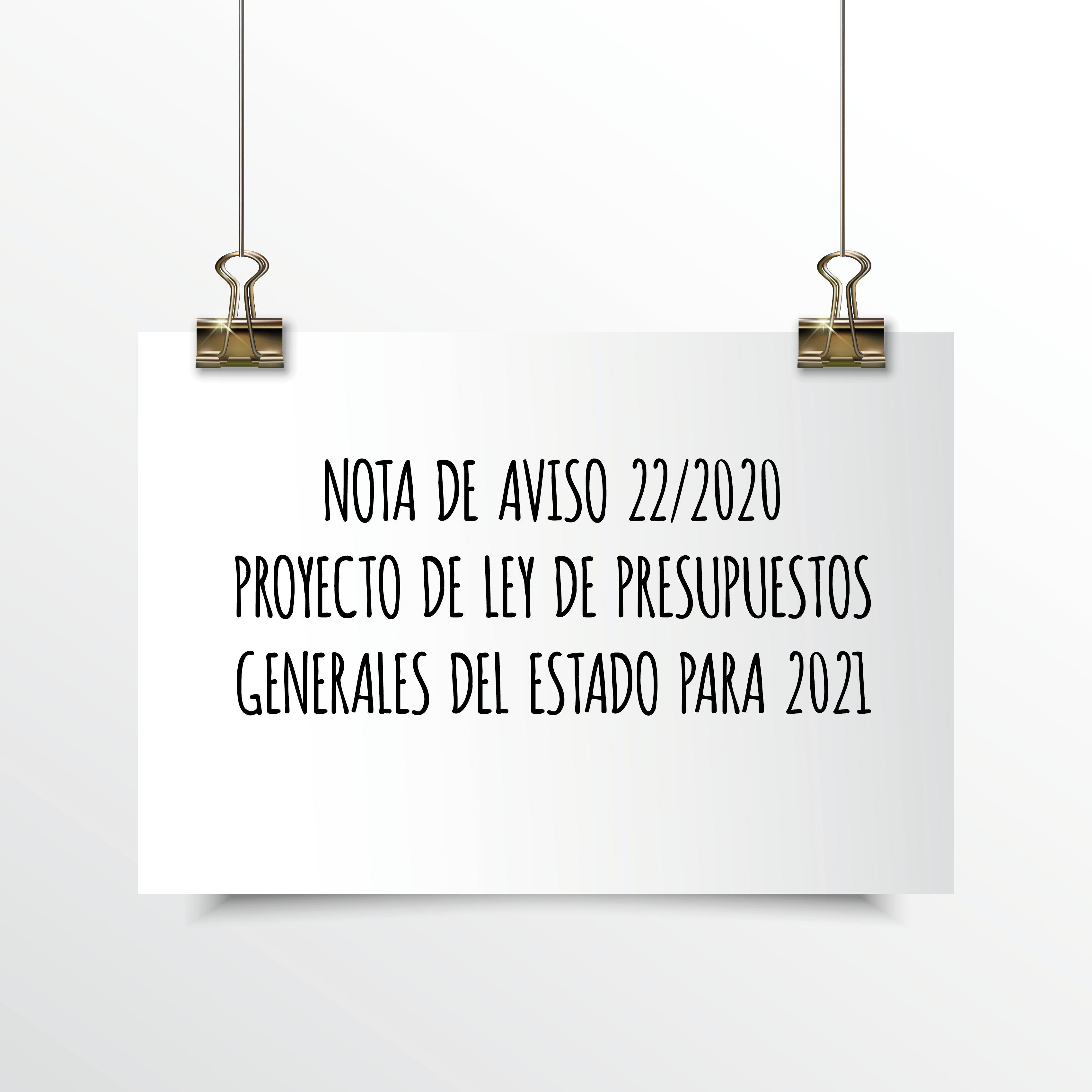 Nota De Aviso 222020 Proyecto De Ley De Presupuestos Generales Del 0628